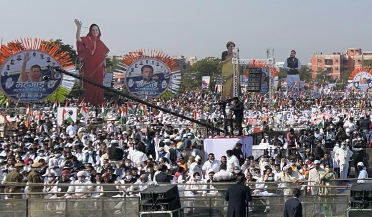 Congress stages large rally in Jaipur against inflation- The Week