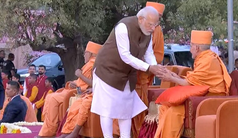 Modi inaugurates centenary celebrations of Pramukh Swami Maharaj in ...