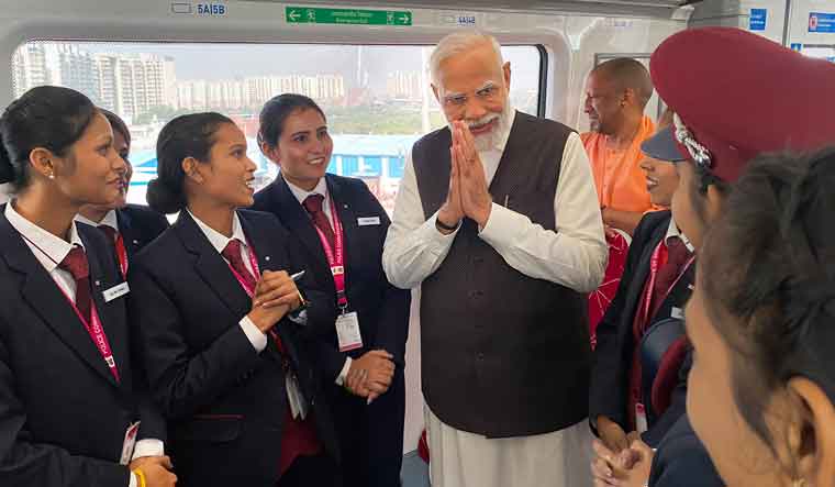 PM flags off India's first RRTS train, says 'historic moment for ...
