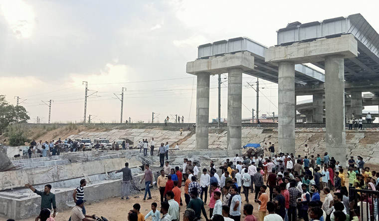 Gujarat: At least 1 dead as portion of under-construction bridge ...
