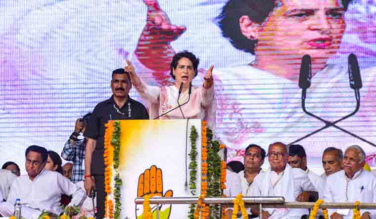 Priyanka Gandhi launches Congress's MP poll campaign with five ...