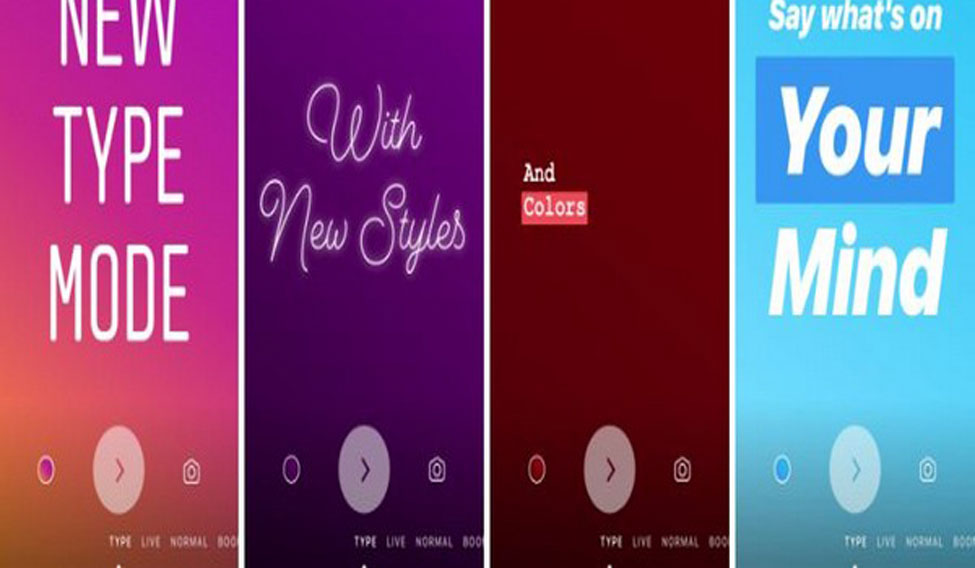 Instagram introduces 'type mode' for stories