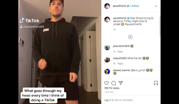 Aaron Finch will ‘stick to cricket’ after TikTok dancing video gets a ...