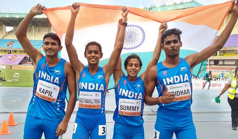Indian mixed 4x400m relay team wins bronze in U-20 World Athletics ...