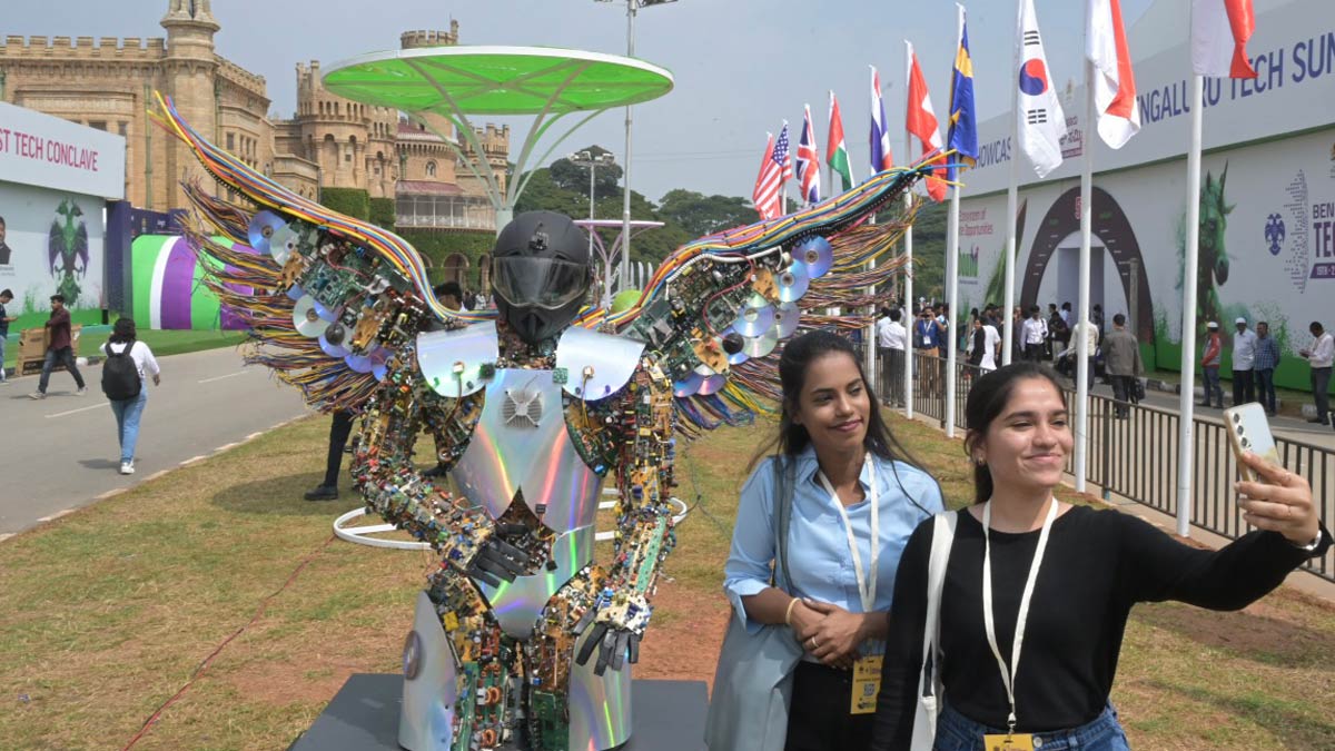 Bengaluru Tech Summit begins; flying man steals show on the first day ...
