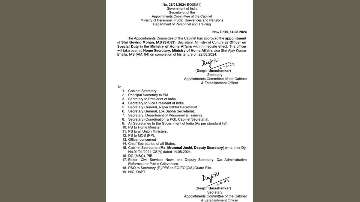 Govind Mohan to succeed Ajay Bhalla as Union home secretary- The Week