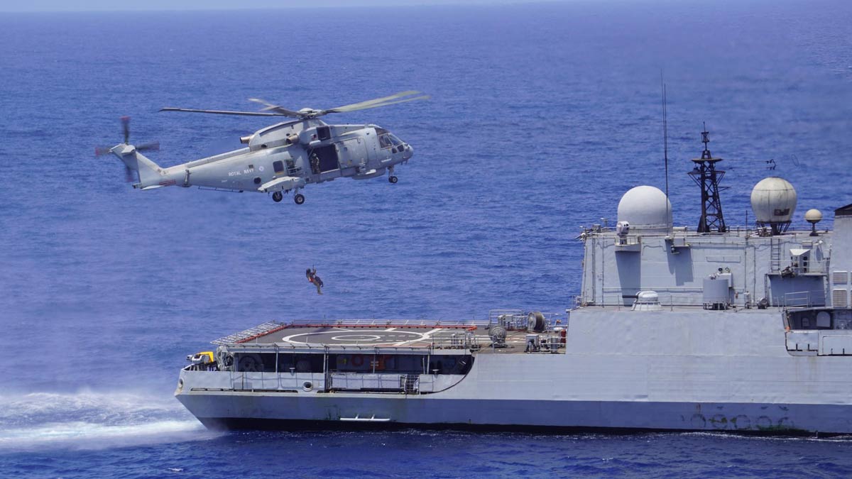 Indian Navy, Royal Navy flex maritime muscle in North Arabian Sea ...