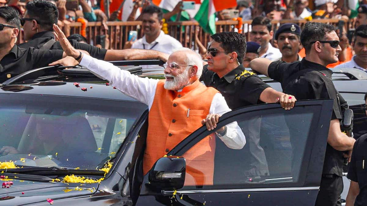 PM Modi begins Gujarat visit, holds roadshow in Vadodara- The Week