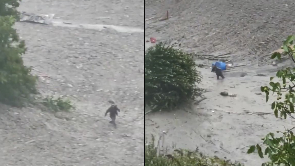 Uttarakhand flash floods: Dharali Village washed away, 2 men miraculously escape Uttarkashi ...