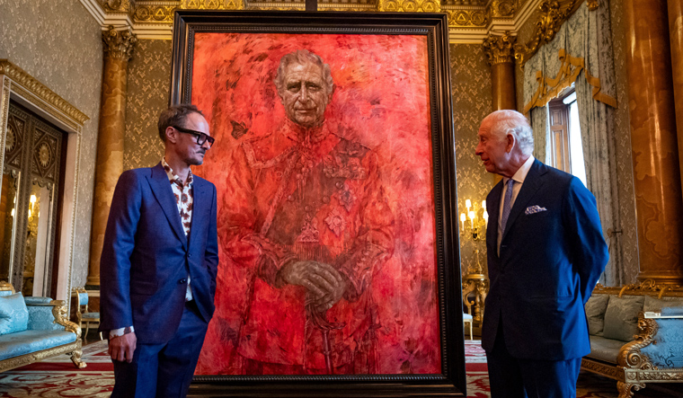 Watch | King Charles’s first official portrait defaced by animal rights ...