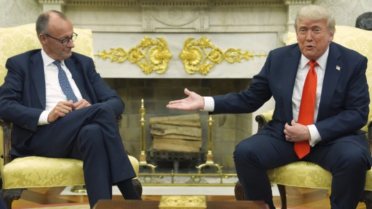 WATCH: US President Donald Trump meets Germany's Friedrich Merz at ...